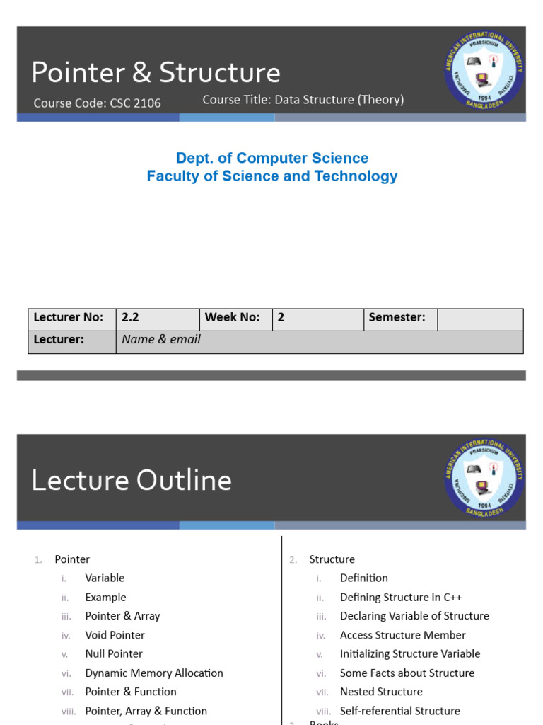 Lecture 022 Pdf Pointer Computer Programming Integer Computer 8910