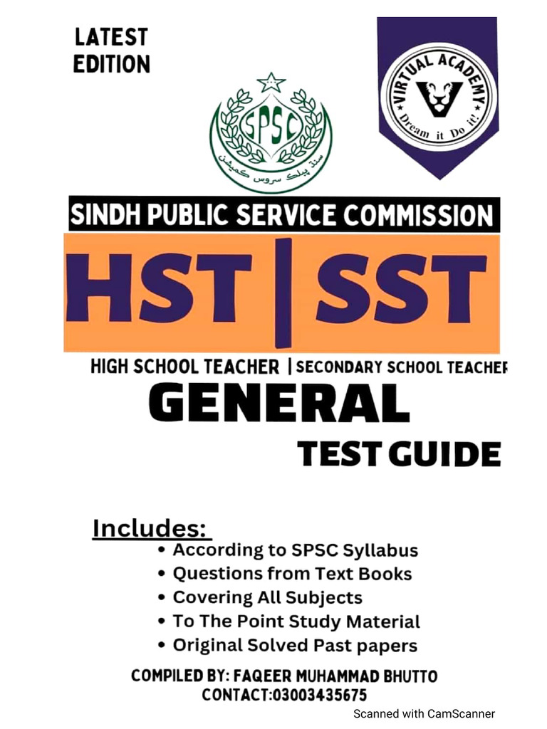 Sindhi MCQs HST SST | PDF