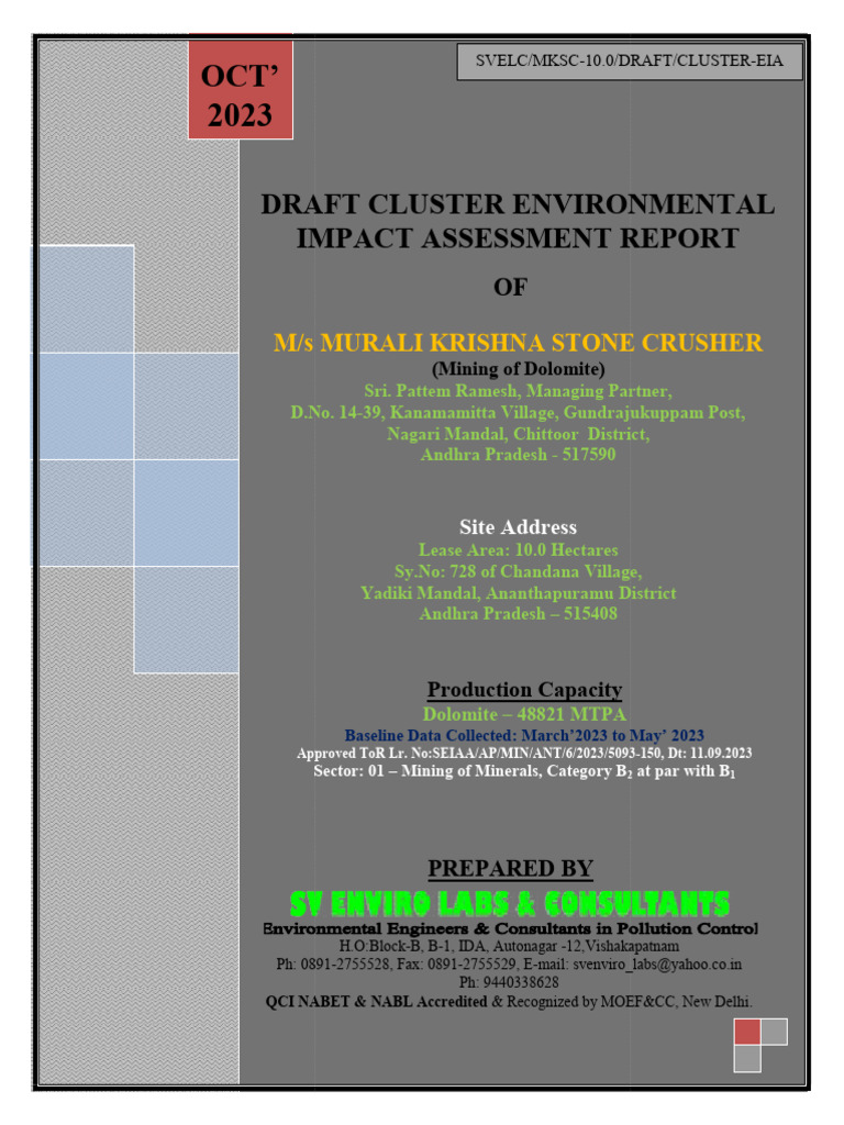 Draft EIA - Compressed | PDF | Environmental Impact Assessment | Water Quality