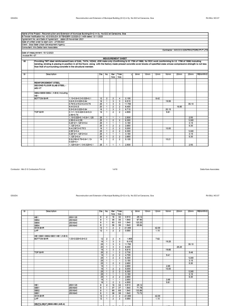 Reinforcement Steel Format | PDF | Composite Material | Civil Engineering
