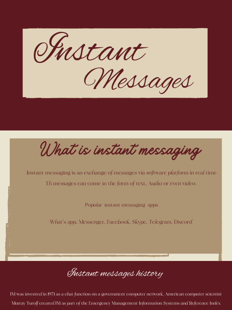 Instant Messages | PDF | Instant Messaging | Multimedia