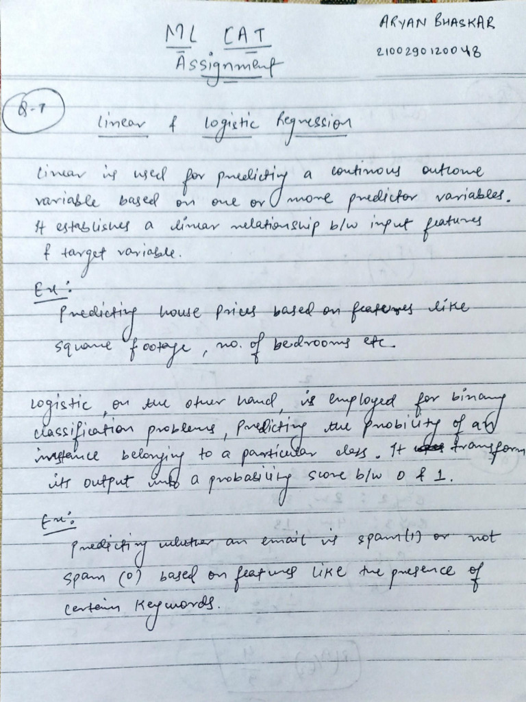 ML CAT Assignment | PDF
