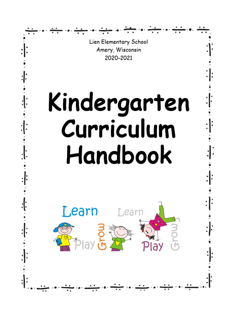 Kindergarten Handbook 2020-21 | PDF | Literacy