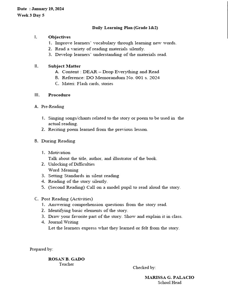 Dlp-Catch-Up-Friday-1 Week 3 Day 5 | PDF