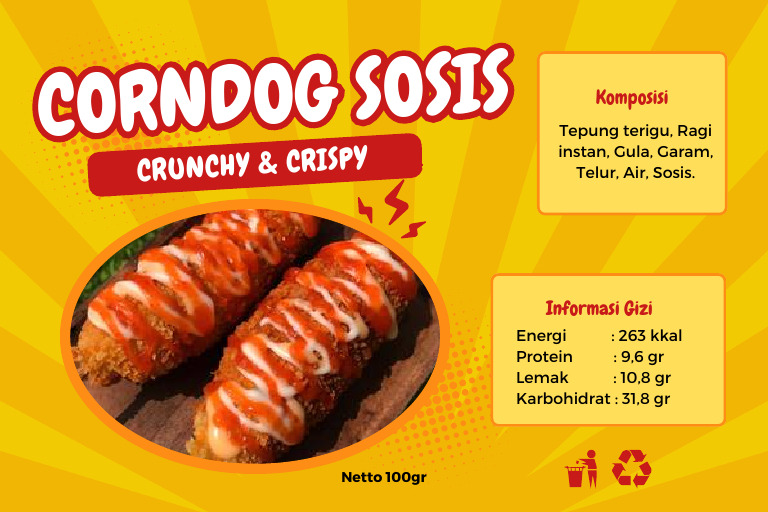 Label Gizi Corndog Sosis | PDF