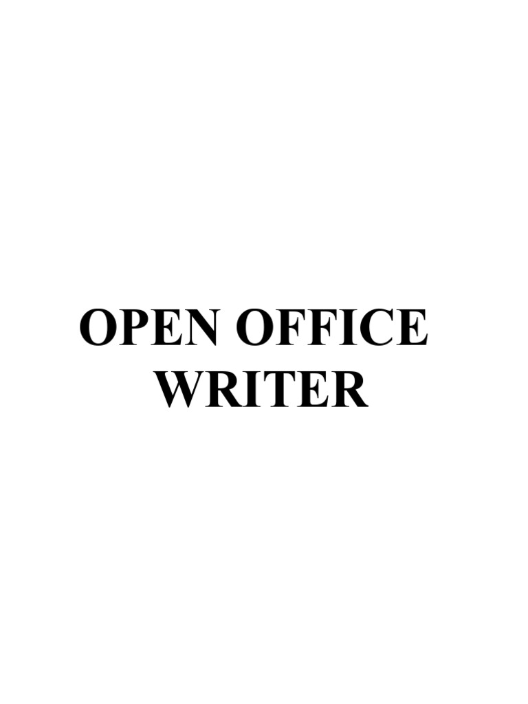 Combined Open Office Writer | PDF | Career & Growth