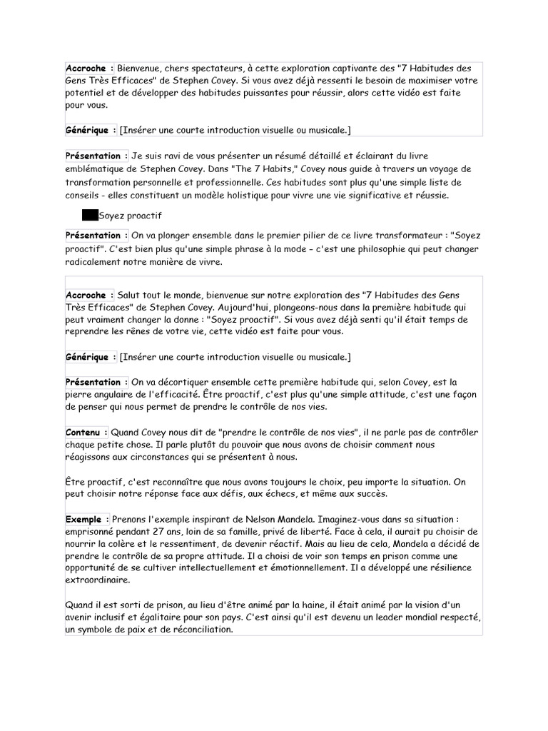 Résumé des 7 Habitudes Efficaces | PDF | Microsoft | Pixar
