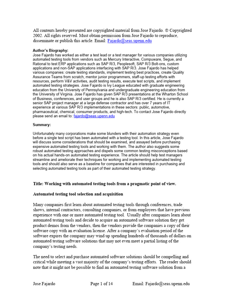 Automation Strategy Pdf Software Testing Automation 