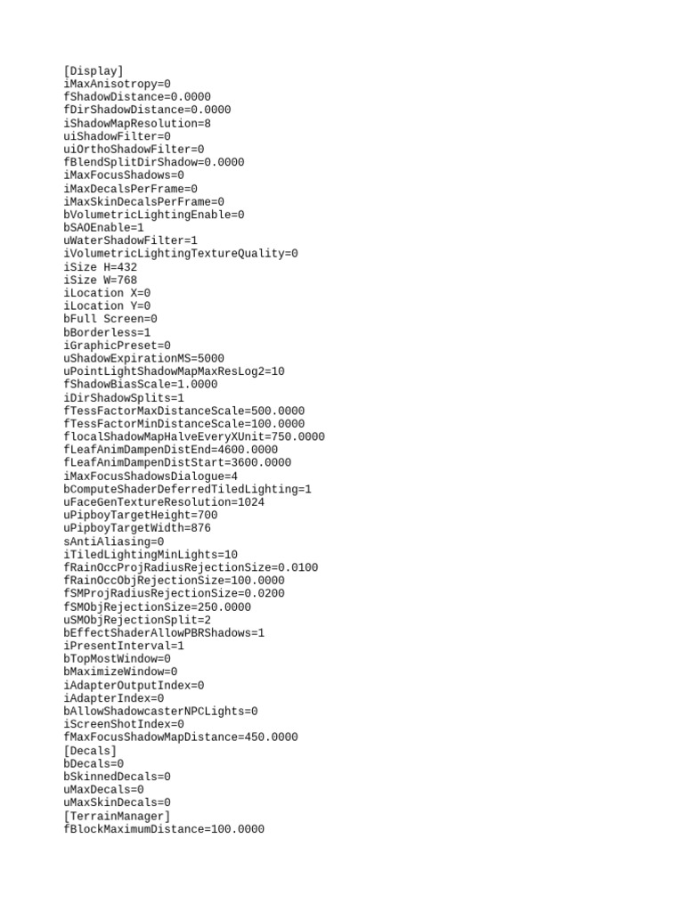 Fallout76 Config File PDF