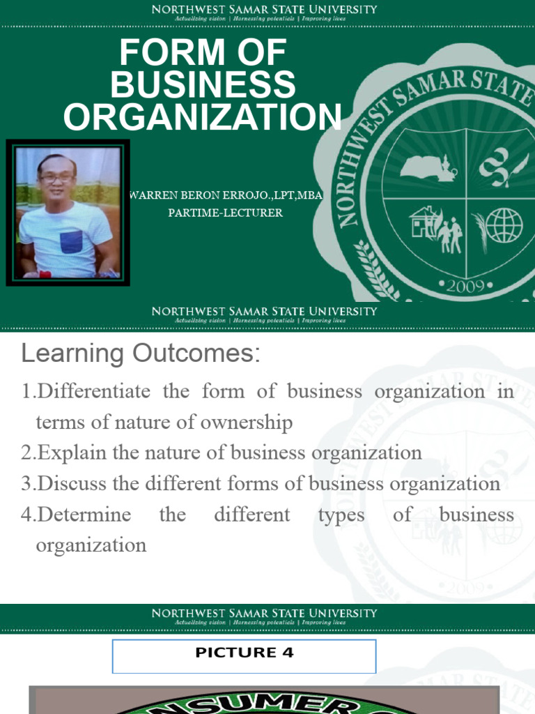 Abm 1 Lesson 4 Form of Business Organization | PDF | Partnership | Sole ...