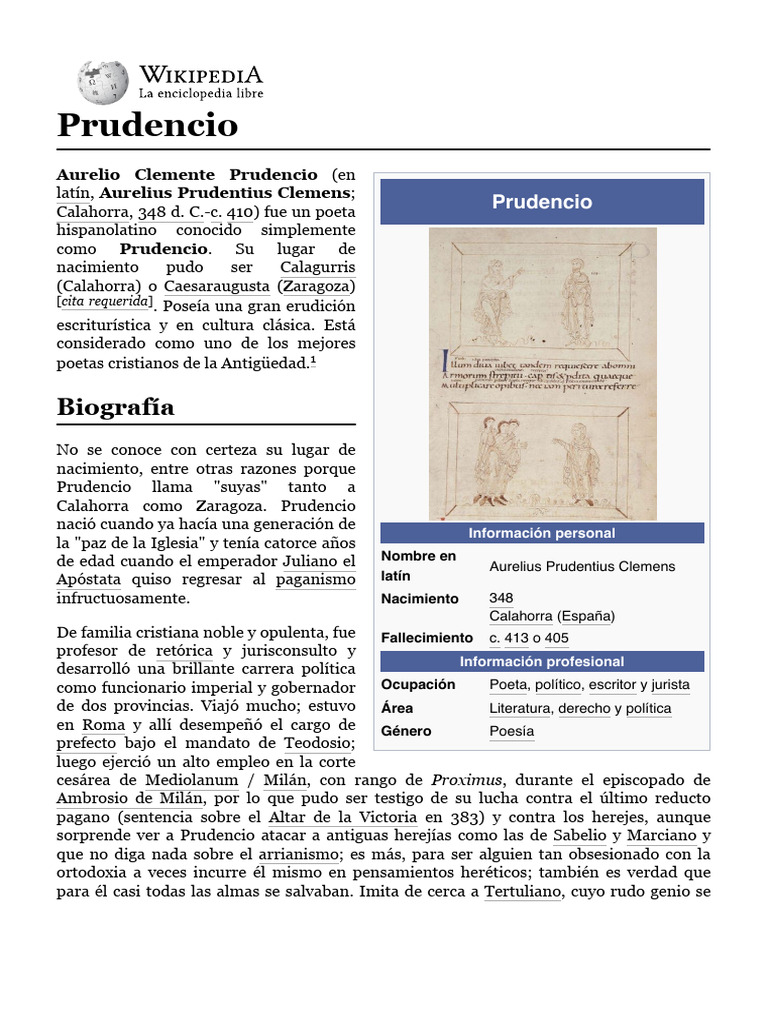 Prudencio: Poeta y Político Hispano-Romano | PDF | Historia
