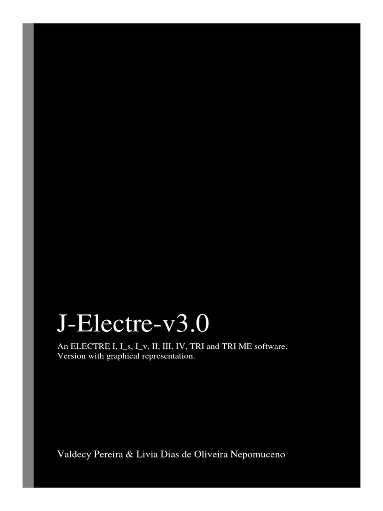 J-Electre-v3.0-User Guide | PDF | Matrix (Mathematics) | Spreadsheet