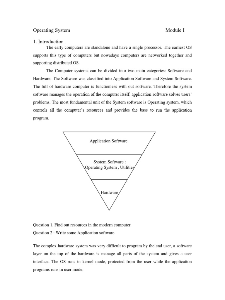 Module 1 | Download Free PDF | Process (Computing) | Operating System