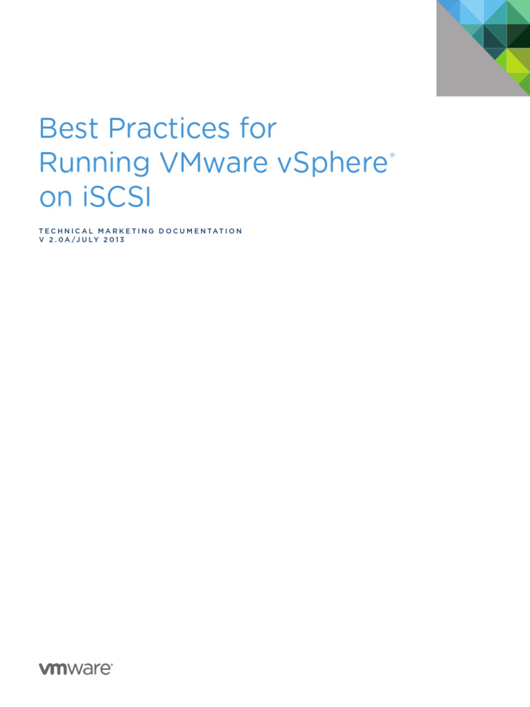 VMware-iSCSI Design Deploy | PDF | Computer Network | Network Interface Controller
