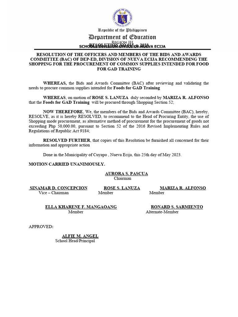 Bac Reso Shopping | PDF