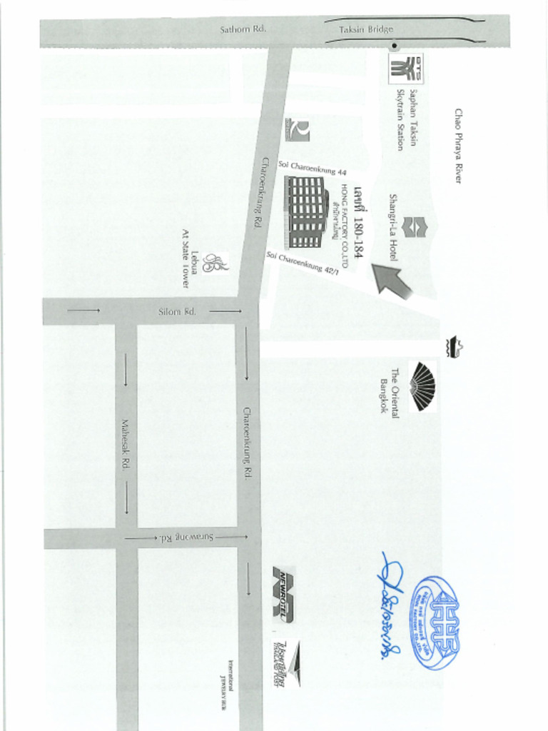 Map Indicating Location of The Company | PDF