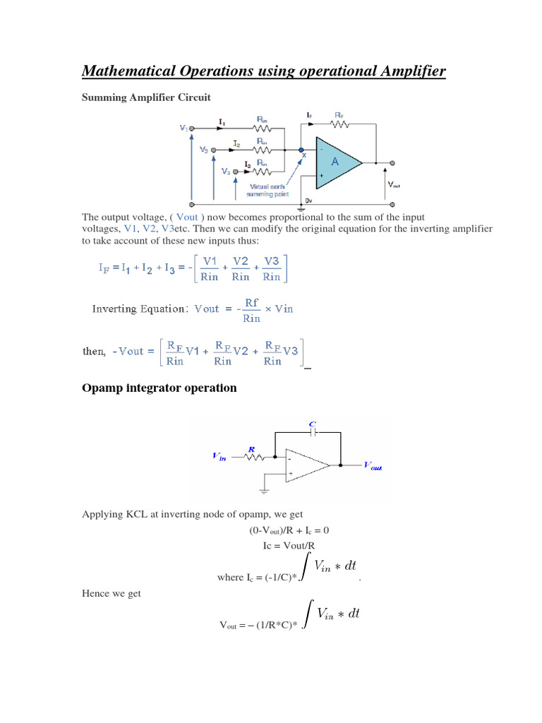 Lab9 Op Amp Applications | PDF | Operational Amplifier | Amplifier