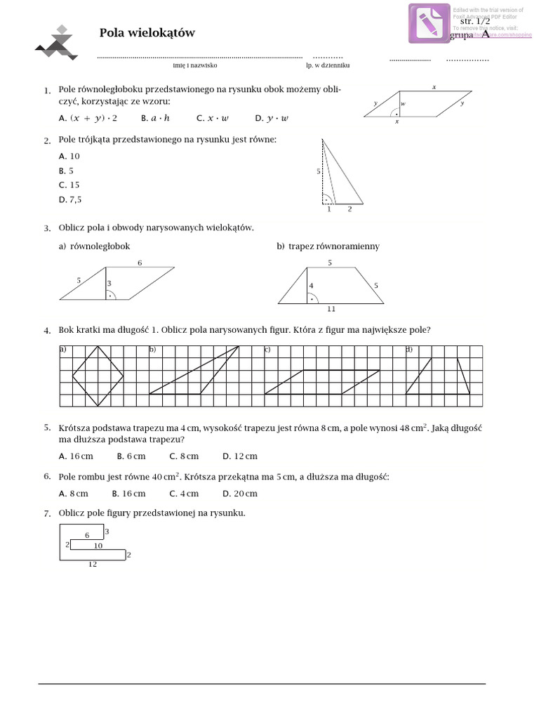 Pola Wielokatow | PDF