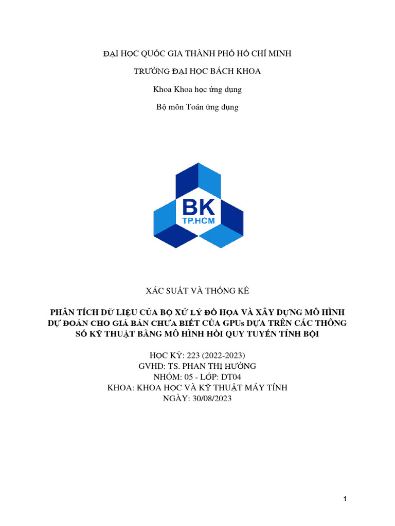 BTL XSTK Nhóm 05 DT04 | PDF