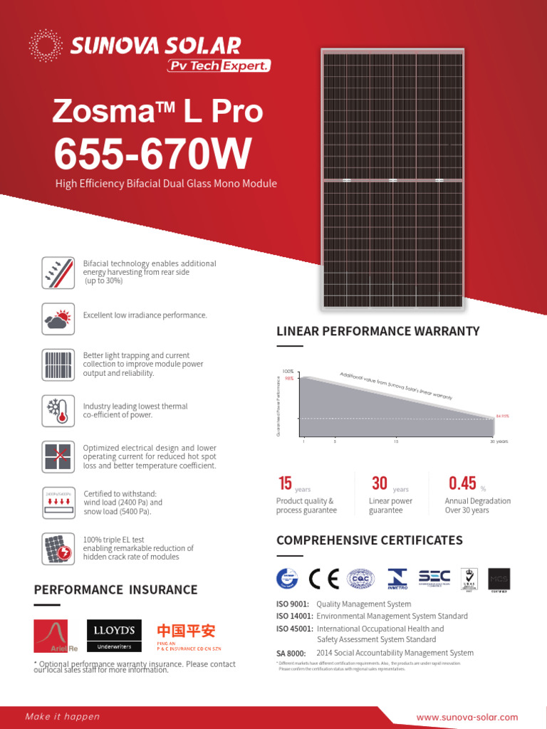 Modulo Sunova 670W | PDF | Electrical Engineering | Electricity