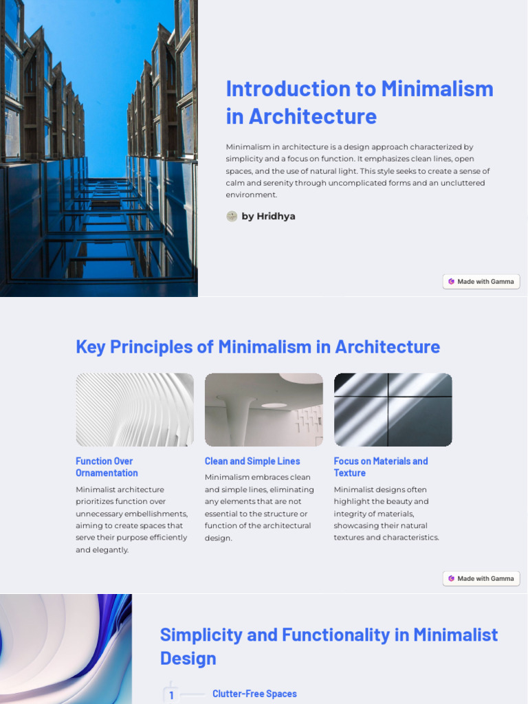 Introduction To Minimalism in Architecture | PDF | Minimalism