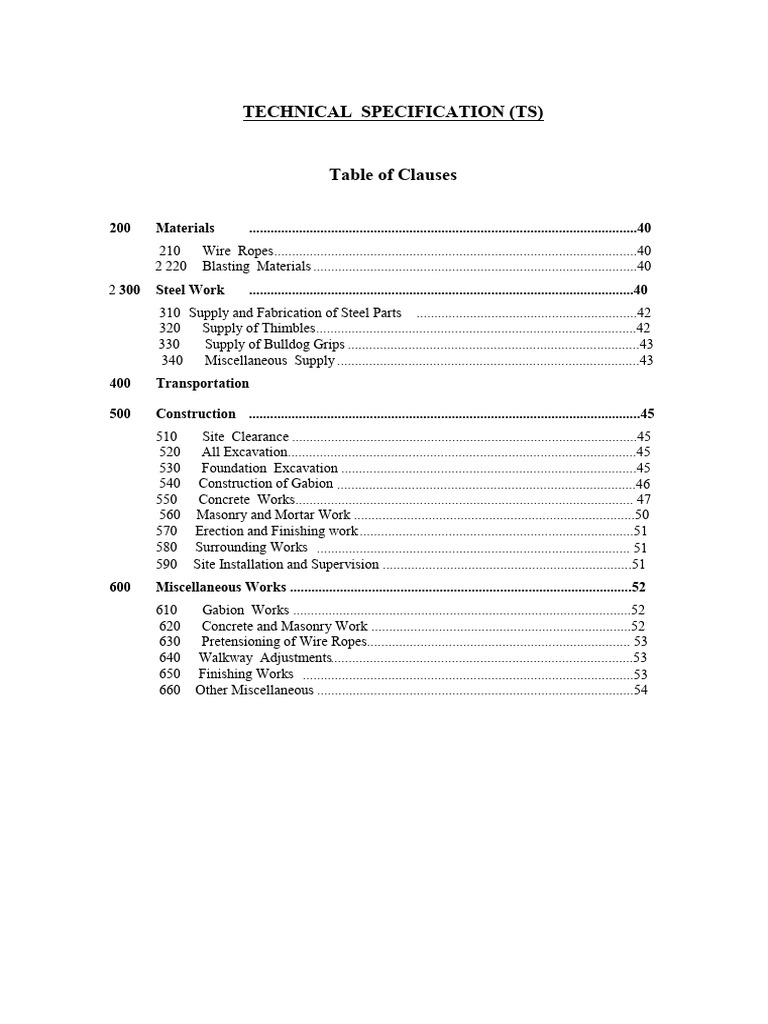 Technical Specification | PDF | Concrete | Masonry