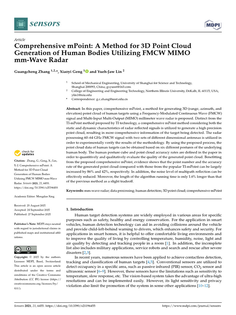 Comprehensive MPoint - A Method For 3D Point Cloud Generation of Human ...