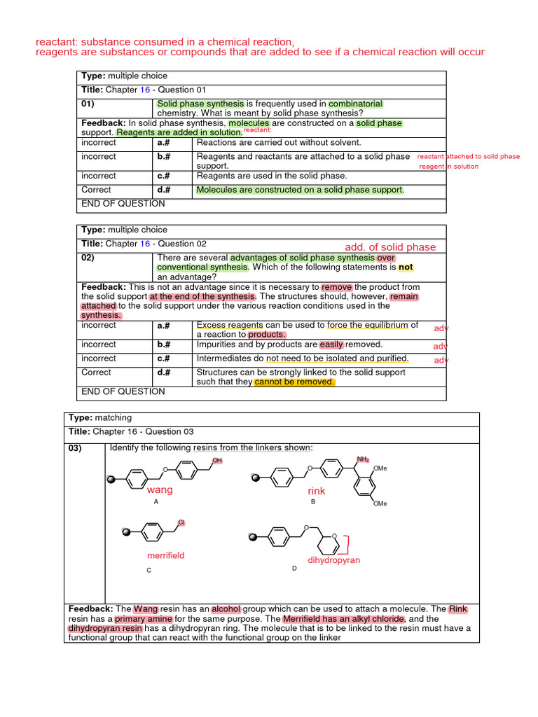 Combinatorial and Parallel Synthesis TB | PDF Combinatorial and Parallel Synthesis TB | PDF