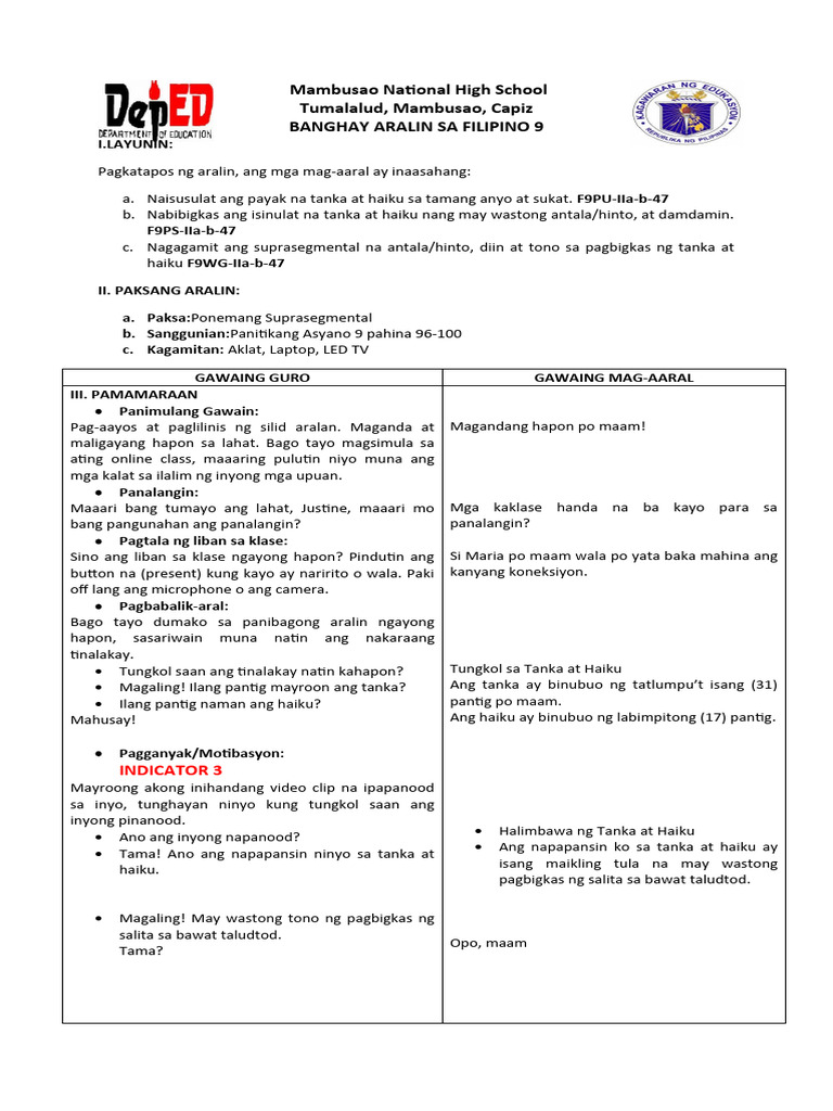 Lesson Plan Demo1 | PDF