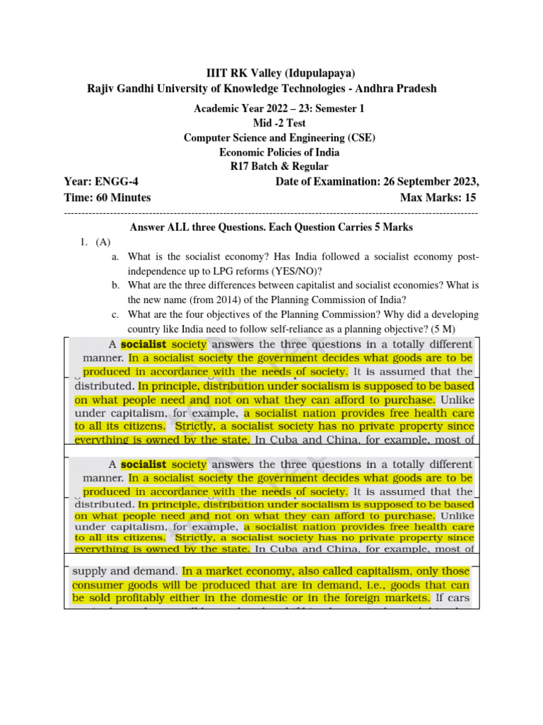 R18-EPI-MID-2 Question Paper With Answers | PDF | Cryptocurrency | Bitcoin