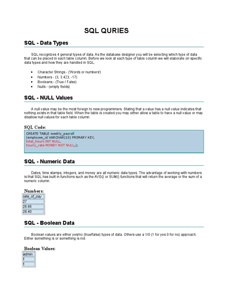 SQL | PDF | Boolean Data Type | Database Index