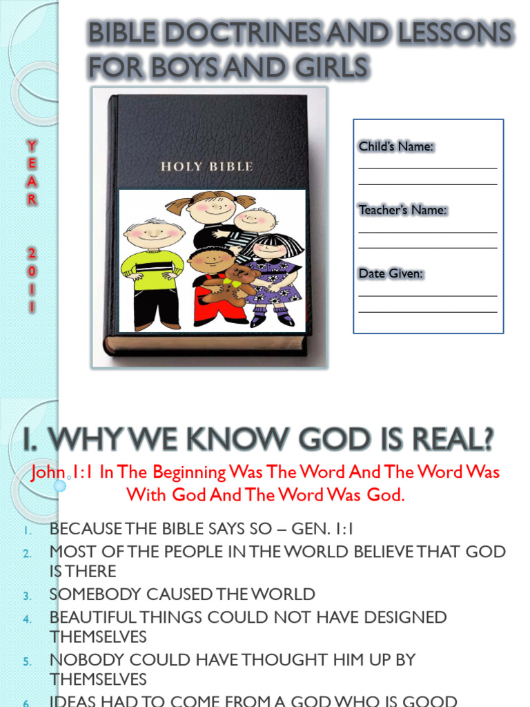 Bible Doctrines and Lessons 1 | PDF | Jesus | Resurrection Of Jesus