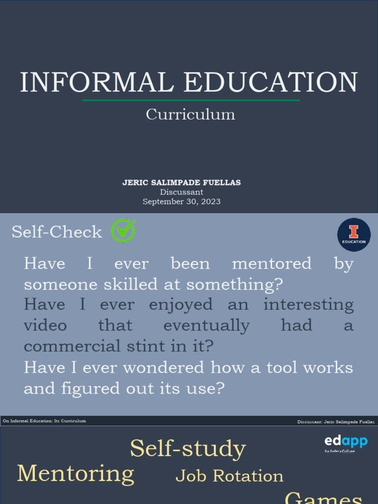 Informal-Education Curriculum | PDF | Curriculum | Learning