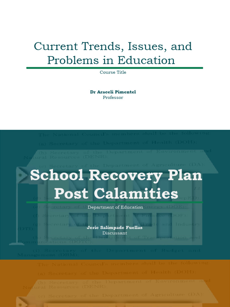 Current Trends Issues and Problems in Education System | PDF | No Child ...