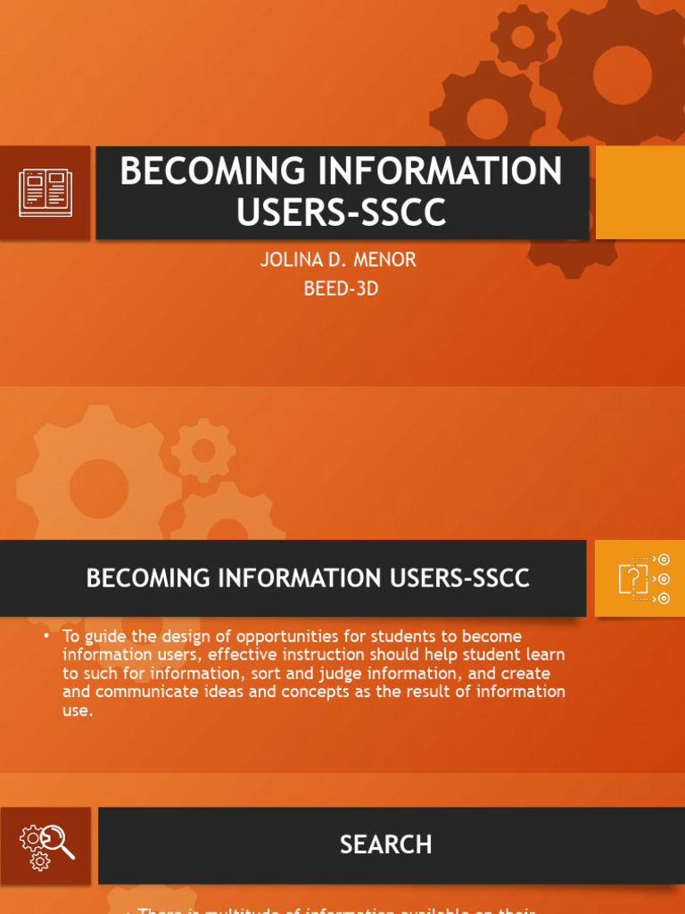 BECOMING INFORMATION USERS-SSCC (Autosaved) | PDF | File Transfer Protocol | Internet Protocol Suite