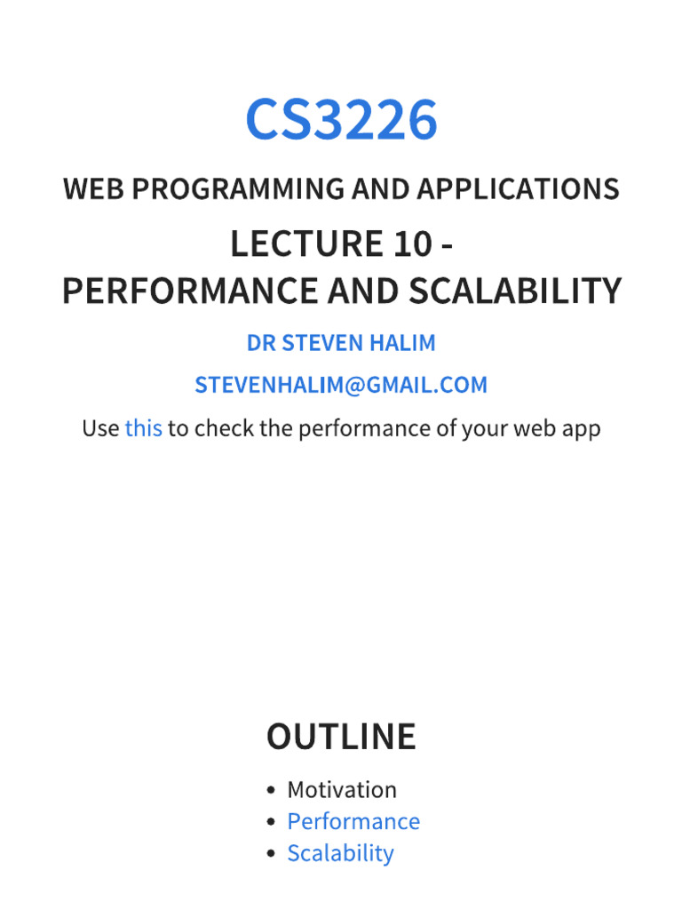 Performance and Scalability | PDF