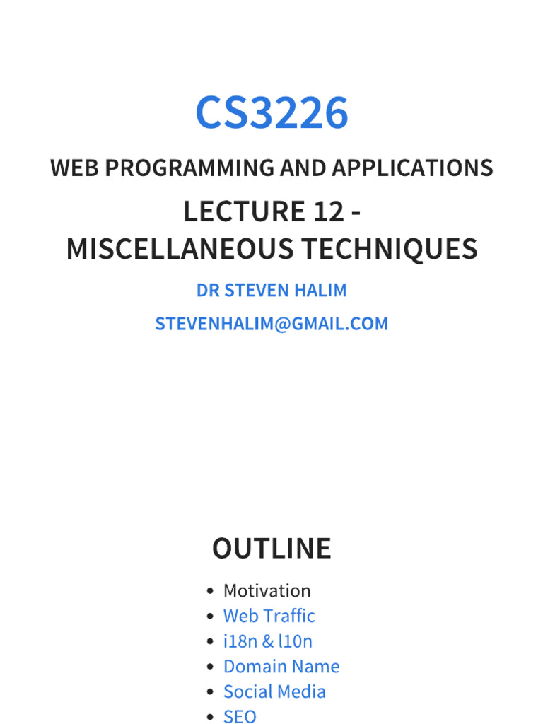 Miscellaneous Techniques | PDF