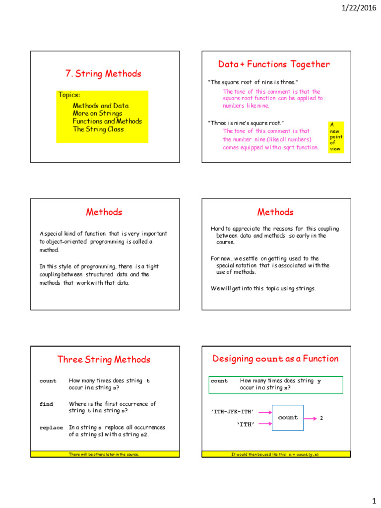IntroStringMethodsH | Download Free PDF | Computer Programming | Grammar