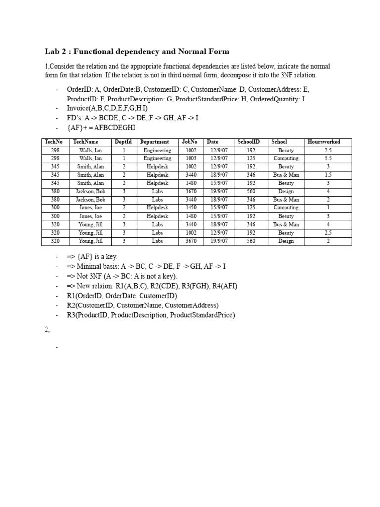 Functional Dependency & 3NF Decomposition | PDF | Information Retrieval | Computing