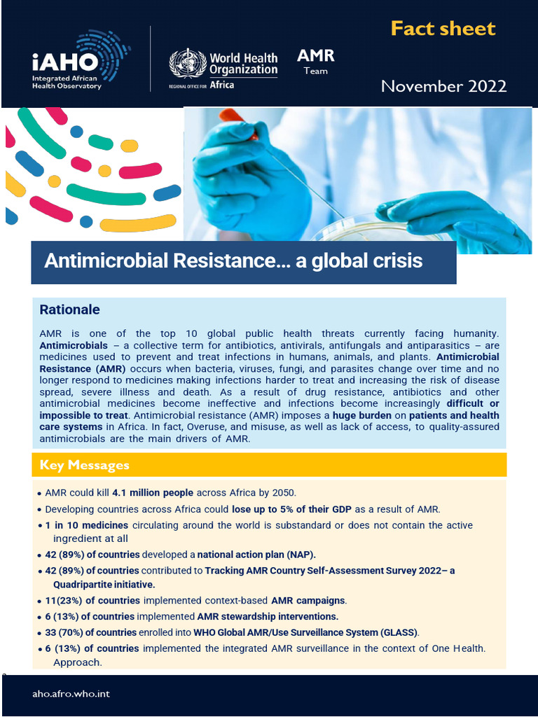 iAHO - AntiMicrobial-Resistance in The WHO African Region - Fact Sheet ...