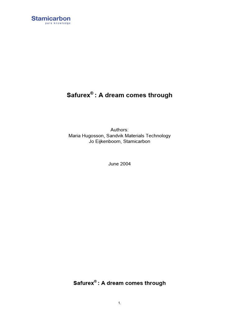 Stamicarbon Safurex | PDF | Pipe (Fluid Conveyance) | Construction