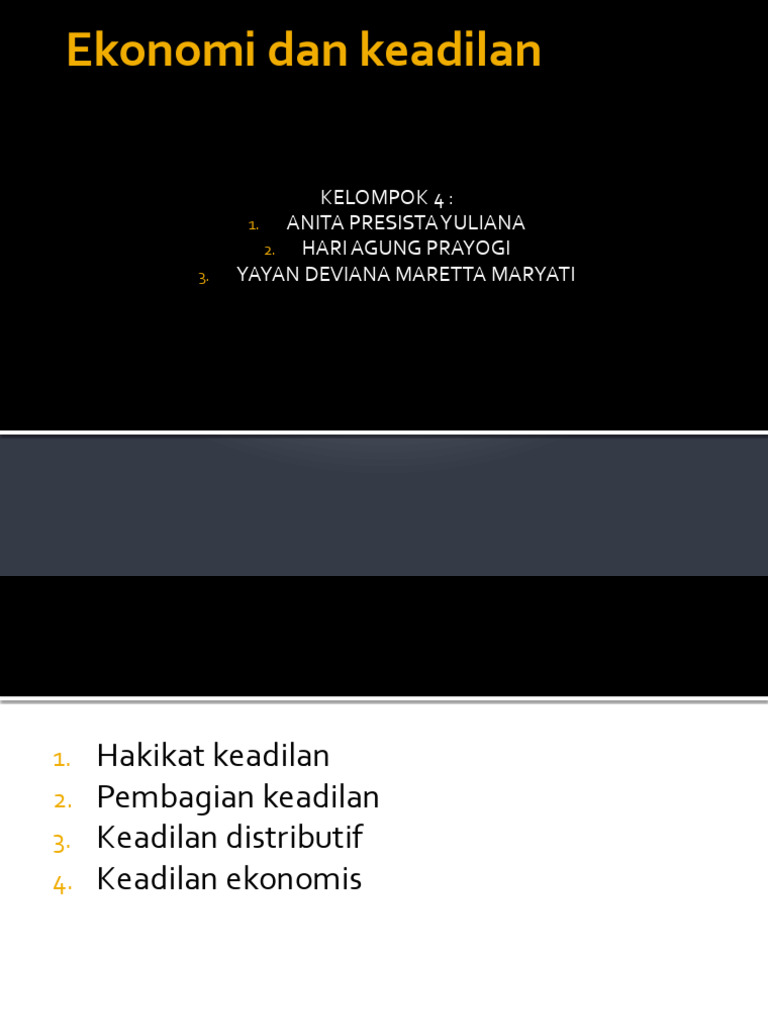Keadilan Ekonomi dan Distributif dalam Organisasi | PDF