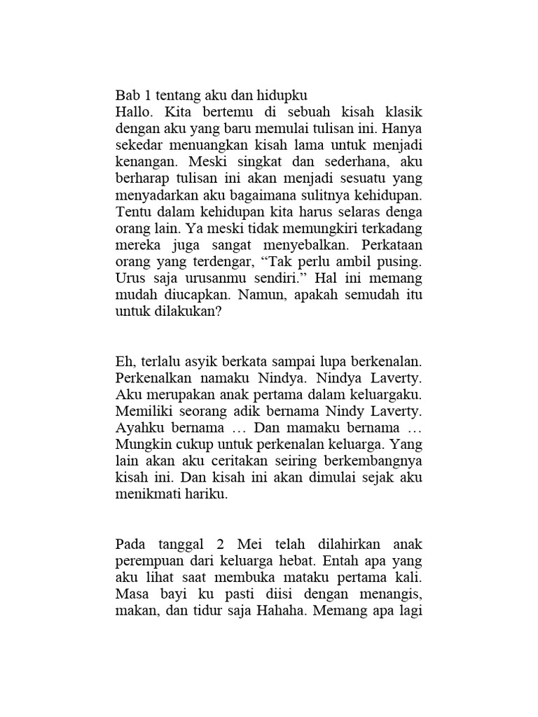 Bab 1 Novel | PDF | Puisi | Fiksi Umum