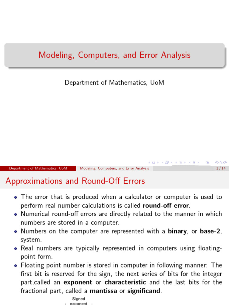 Error Analysis in Numerical Computing | PDF | Computing | Computer Science