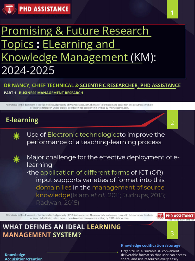 Current Trend in Elearning and Knoweledge Management | PDF | Educational Technology | Knowledge ...