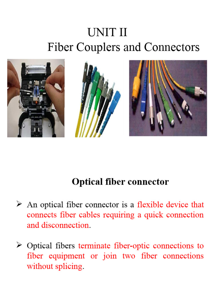 Unit Ii | PDF | Optical Fiber | Electrical Connector