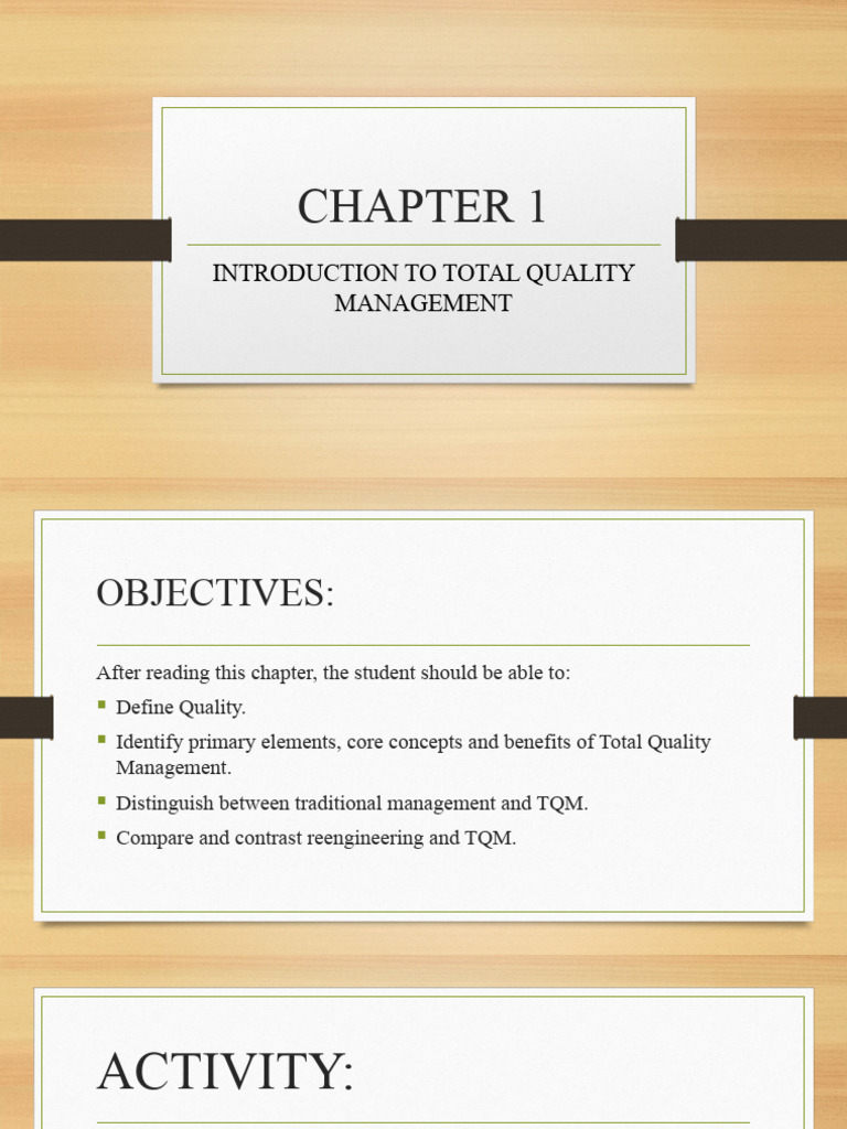 Chapter 1 | PDF | Quality (Business) | Product (Business)