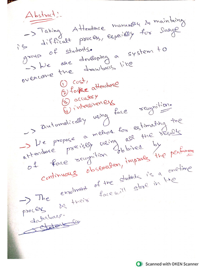 Automatic Attendance System Project Pdf 5584