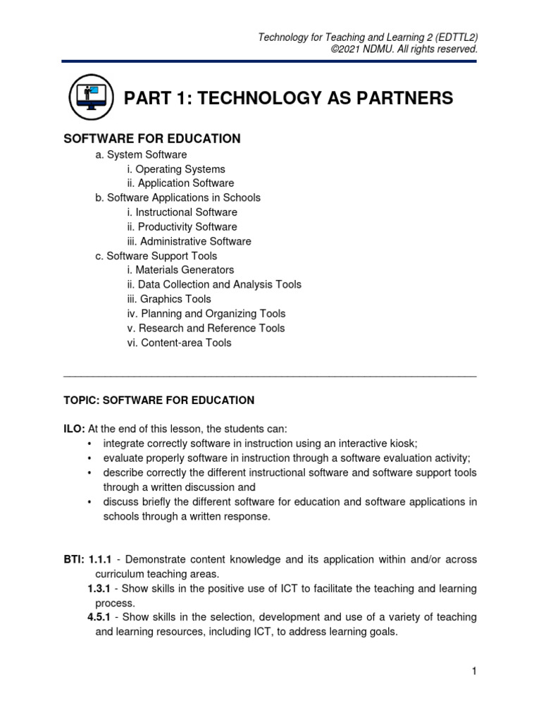 TTL2 - Module Body | PDF | Distance Education | Educational Technology