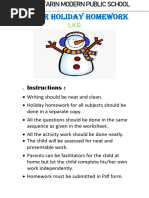 Holiday Homework - Grade 2 | PDF | Communication | Cognition